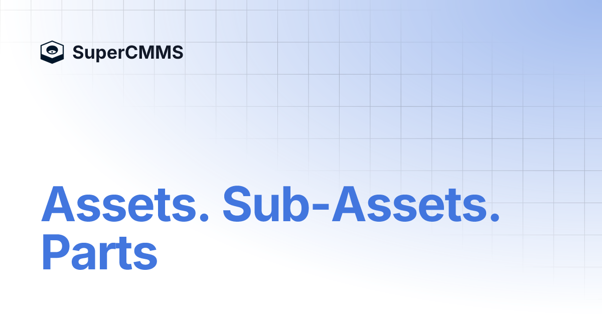 Assets. Sub-Assets. Parts | SuperCMMS